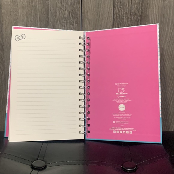 Hello Kitty | Office | Sanrio Hello Kitty On Phone Blue Polka Dots 6 Lined Pages Spiral Notebook ...